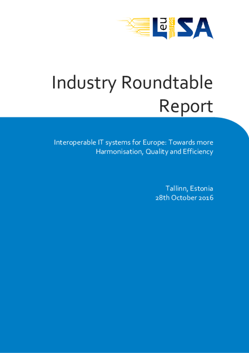 eu-LISA Industry Roundtable October 2016 Report | eu-LISA